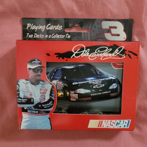 Nascar | Accents | Dale Earnhardt Sr Collectors Tin W 2 Playing Card ...